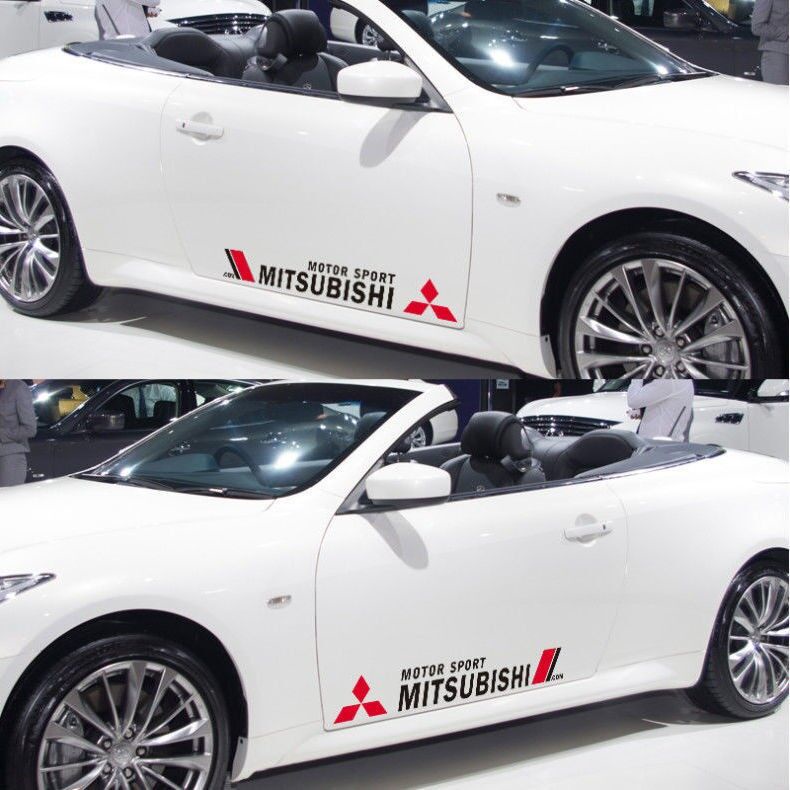 x2 2pcs car body sticker car door side sticker car logo decal ...