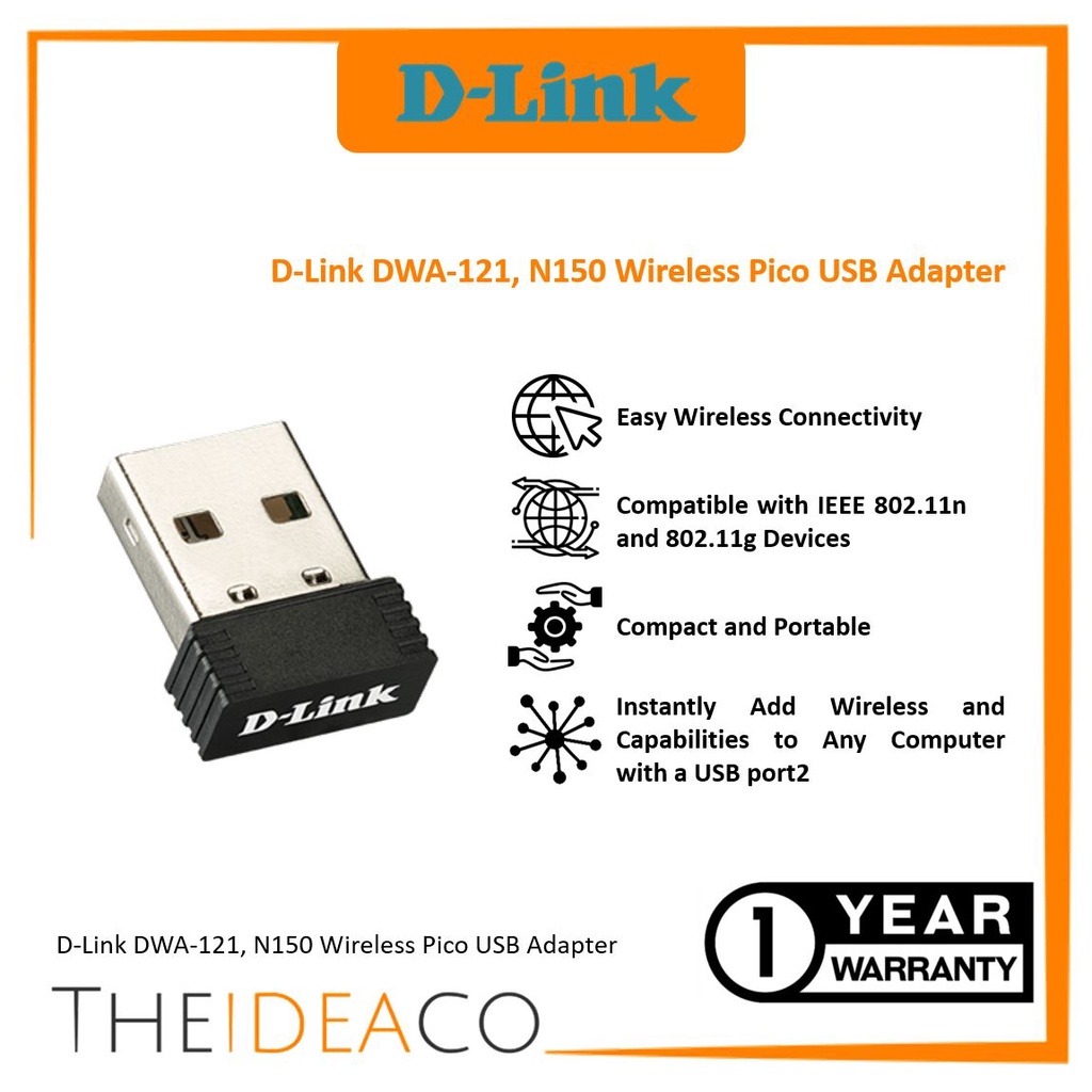 D-link Adapter Wireless DWA-121 Pico USB Adapter | Shopee Philippines