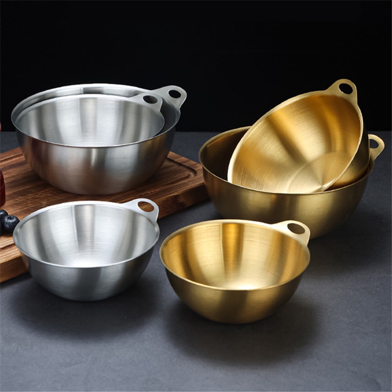 Creative Stainless Steel Salad Bowl Multiple Sizes Large Capacity Ramen ...