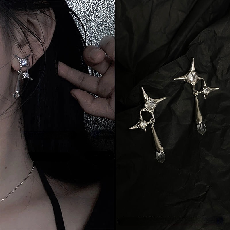 Fashion Star Cross Earrings Korean Ear Studs Ins Earrings for Woman ...