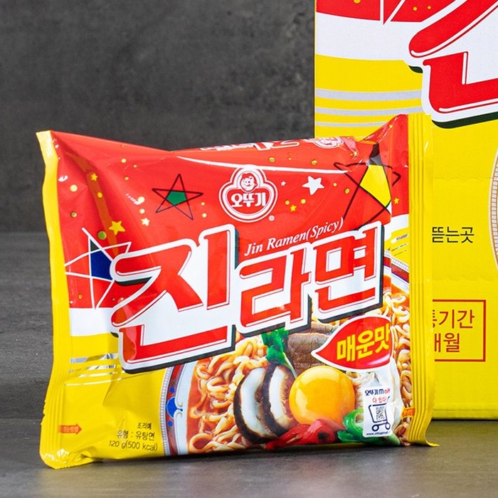 Ottogi Jin Ramen Spicy Flavor Korean Instant Ramen Noodle 120g Best ...
