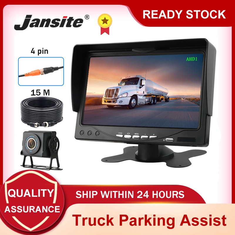 Jansite 7 Inches AHD Car Monitor 1080P AHD Camera Rear View System ...