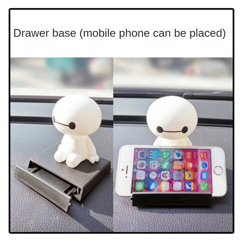 Cute Cartoon Car Dashboard Bobbleheads Multifunctional Phone Holder ...