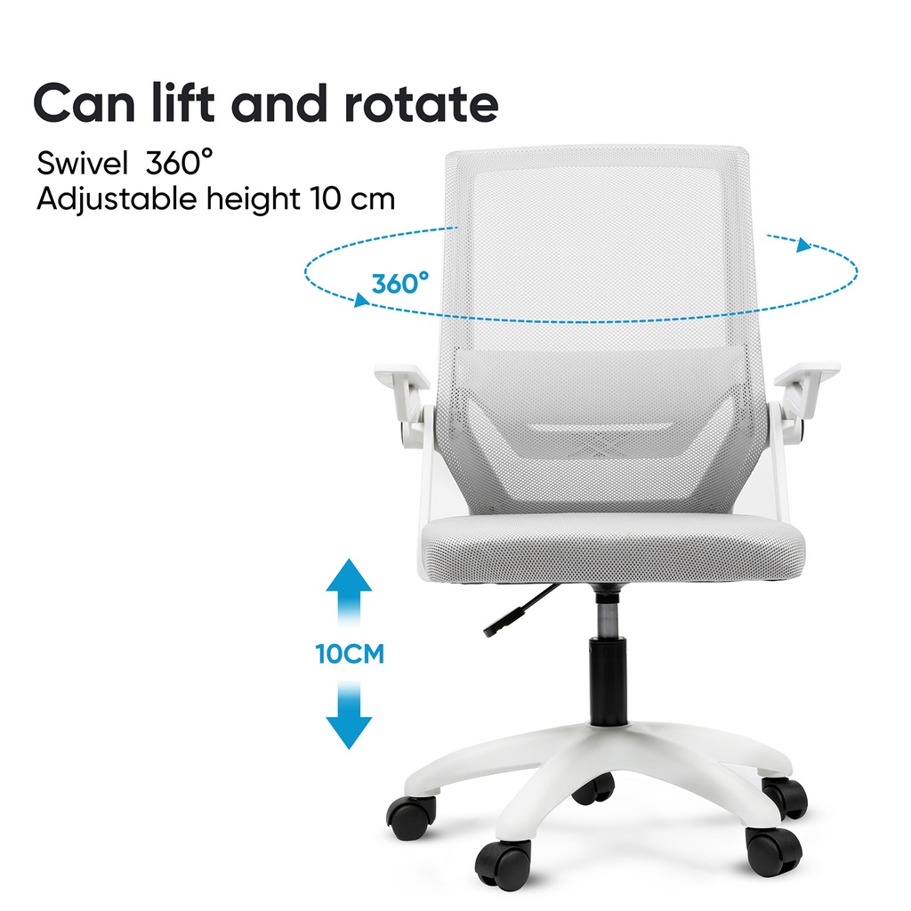 Deli Ergonomic Chair Breathable Mesh Home Office Computer Study Chair ...