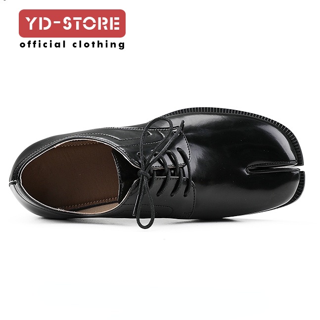 Casual Leather Shoes Men's Horseshoe Split Toe Shoes Couple Pig Hoof ...