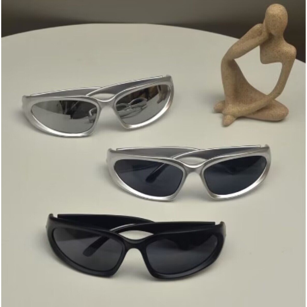Vintage Unique Design Eye Protection Sunglasses for Men Women Silver ...