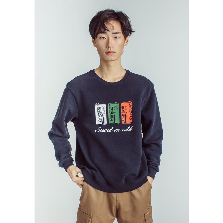 Mossimo Coca-Cola Navy Blue Modern Fit Pullover with Flat Print ...