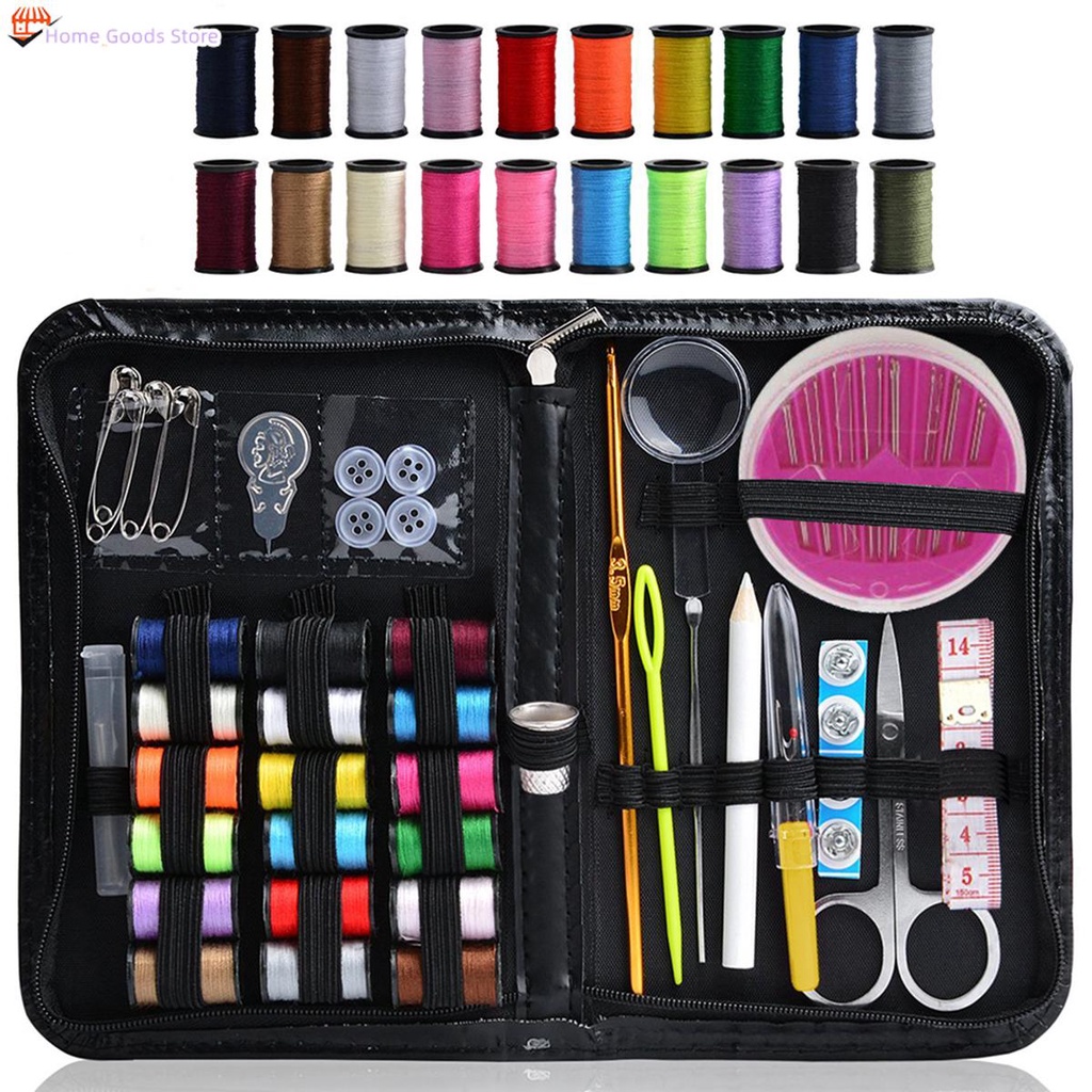 58Pcs Sewing Needle Thread Kit with Case Portable Hand Sewing Supplies ...