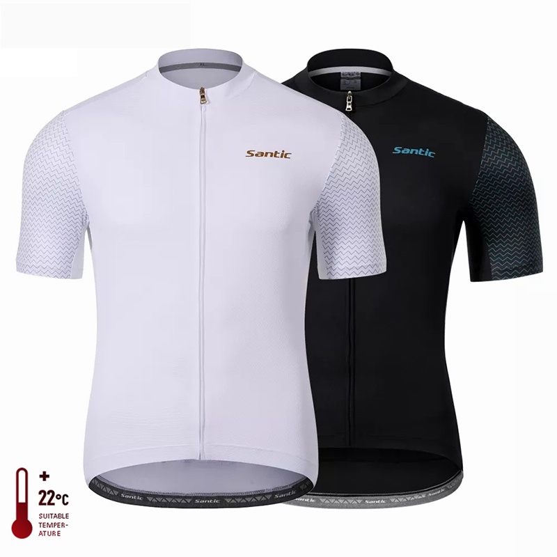 Santic Men Cycling Jerseys Short-sleeved Full Zipper Bike MTB ...