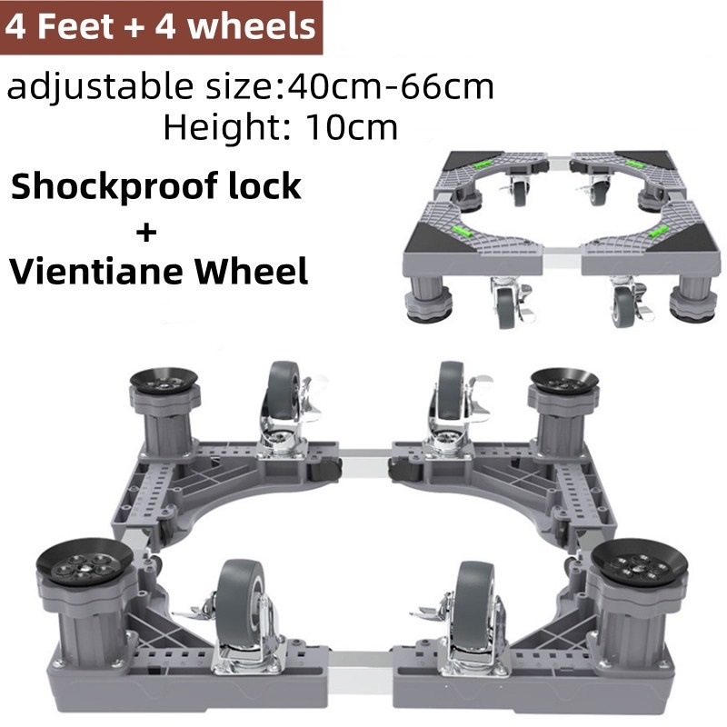 Washing machine frame with wheels, refrigerator frame with adjustable ...