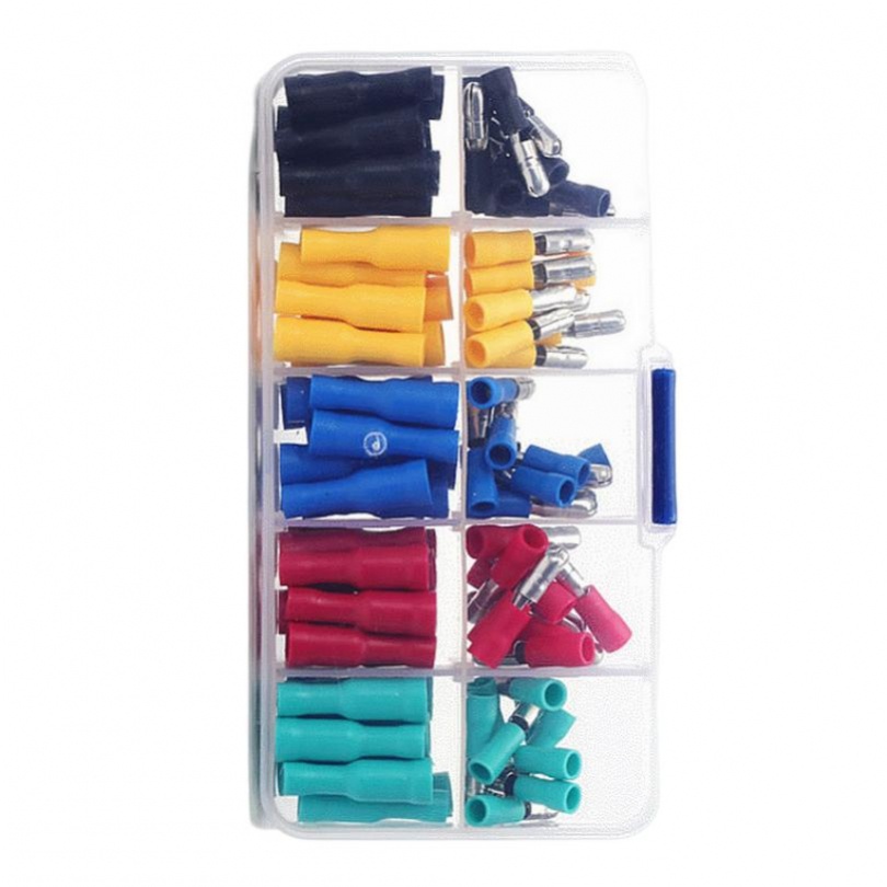 50pcs Insulated Female & Male Bullet Butt Wire Crimp Connector ...