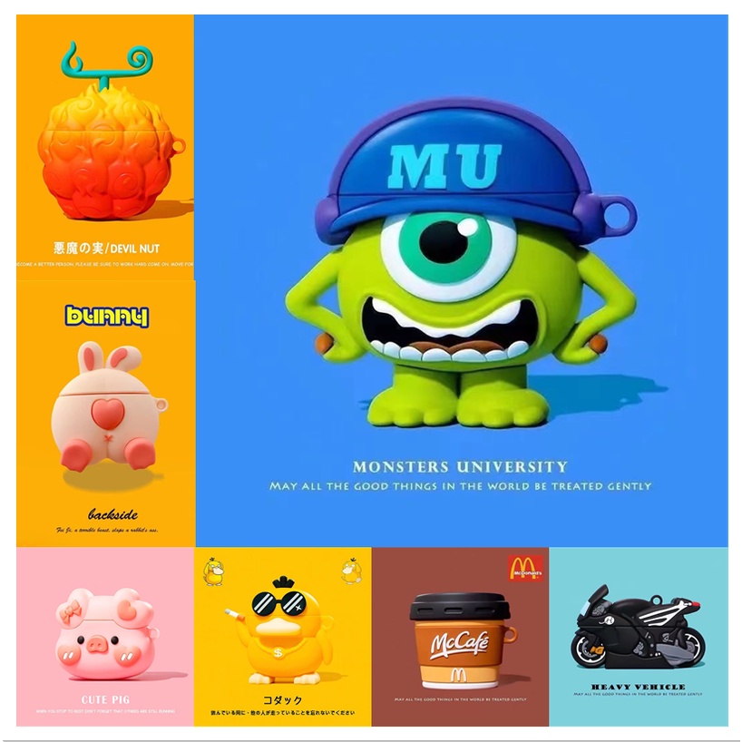 Cute 3D Cartoon soft silicone casing for Baseus WM01/WM02/M2/W04/W04 ...