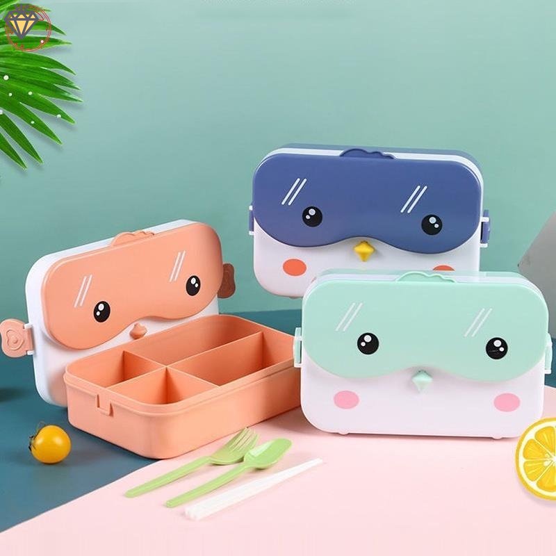 Insulated lunch box cartoon cute bento box divided lunch box DGETCH ...