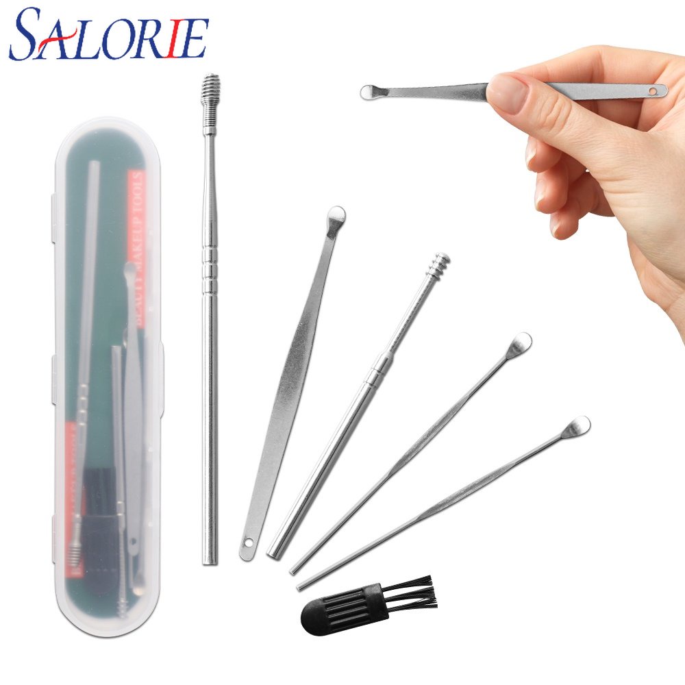 Salorie Ear Wax Pickers Stainless Steel Earpick Wax Remover Curette Ear ...