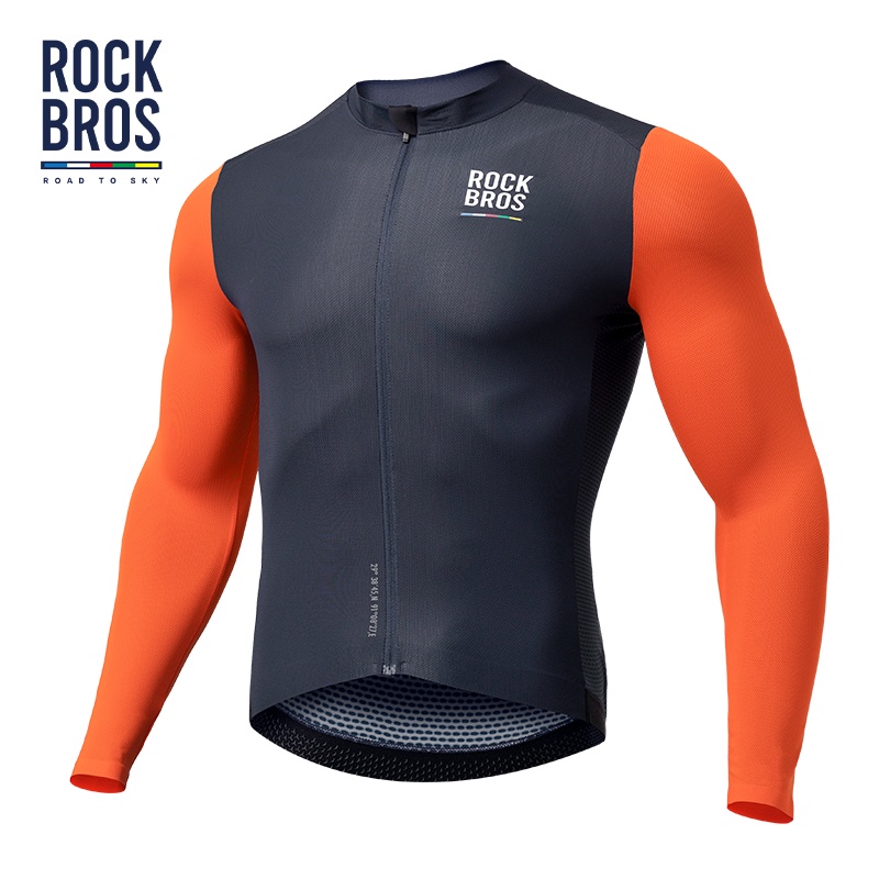 ROCKBROS Long-Sleeve Cycling Jersey Dry Fit Road Bike Riding For Men | Shopee Philippines