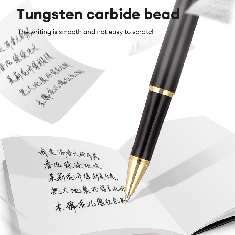 Deli Signature Pen 0.5mm Black For Business Meeting Metal Pen Office ...