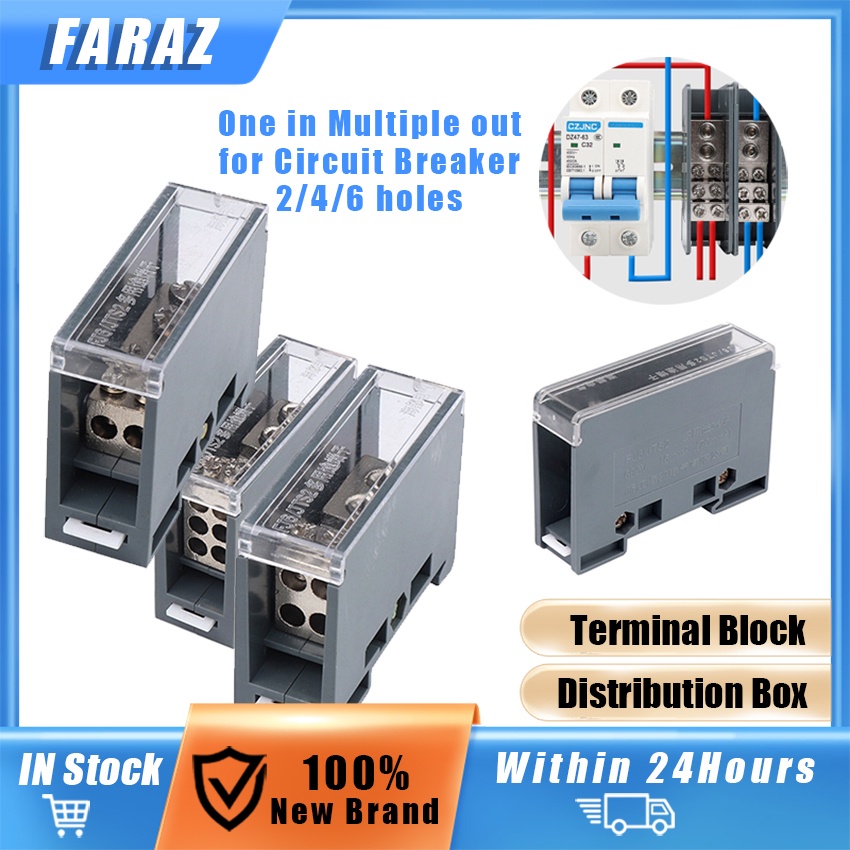 150A One in Multiple out Din Rail Terminal block Box Distribution Box ...