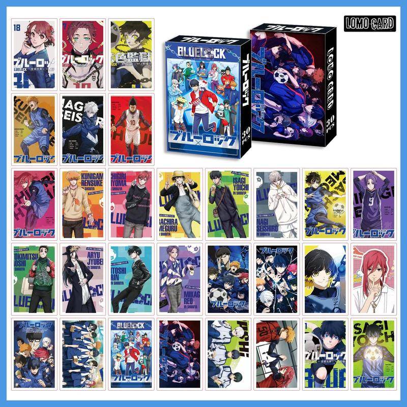 30Pcs/Box Blue Lock Photocards Anime Figures Postcard Paper Lomo Cards ...
