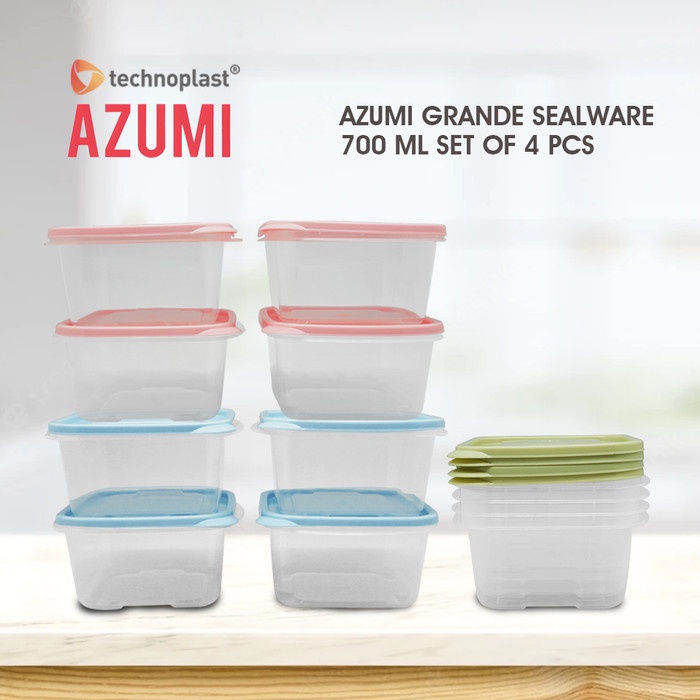 Azumi Grande/Storage Box 700ml Set Of 4pcs | Shopee Philippines