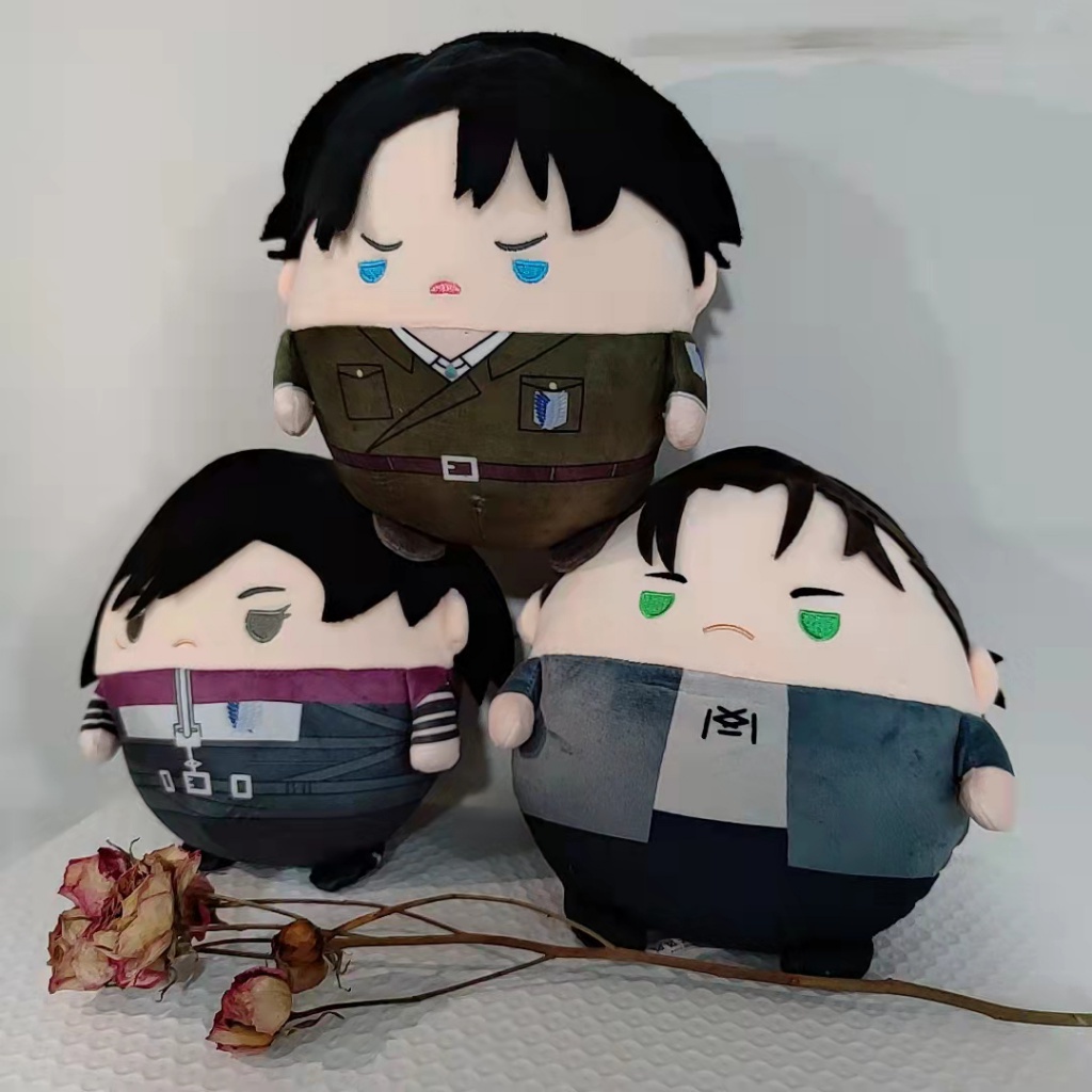 ATTACK ON TITAN Plush Doll EREN MIKASA Levi·Ackerman Stuffed plushie ...