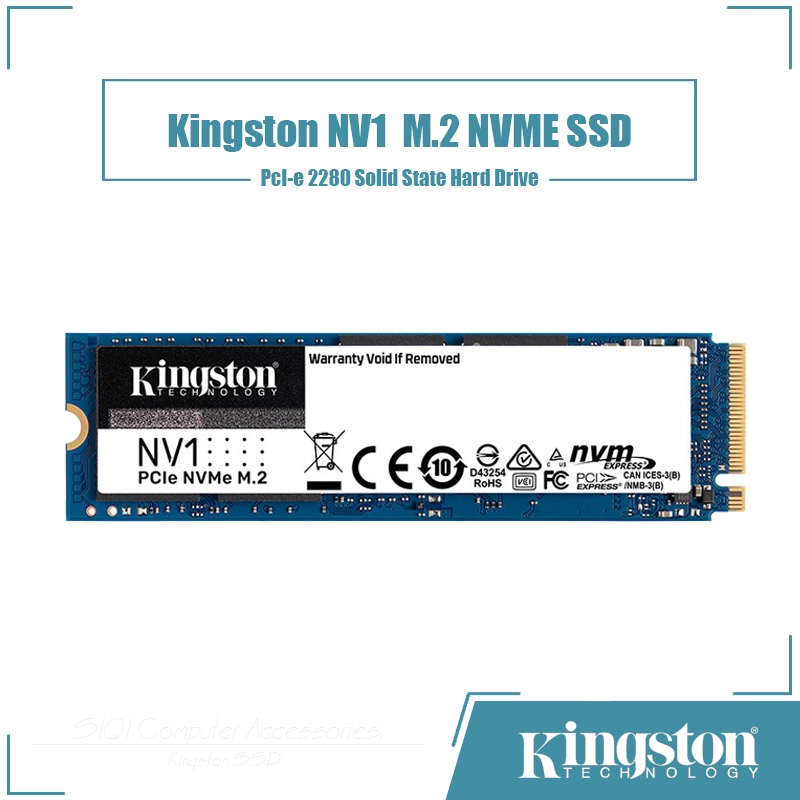 Kingston NV1 M.2 Nvme SSD 250GB 500GB 1TB PcIe 2280 Solid State Hard ...