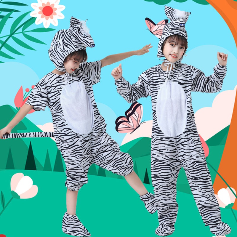 【Ready Stock】Children's Animal Zebra Performance Costume Dress For Kids ...
