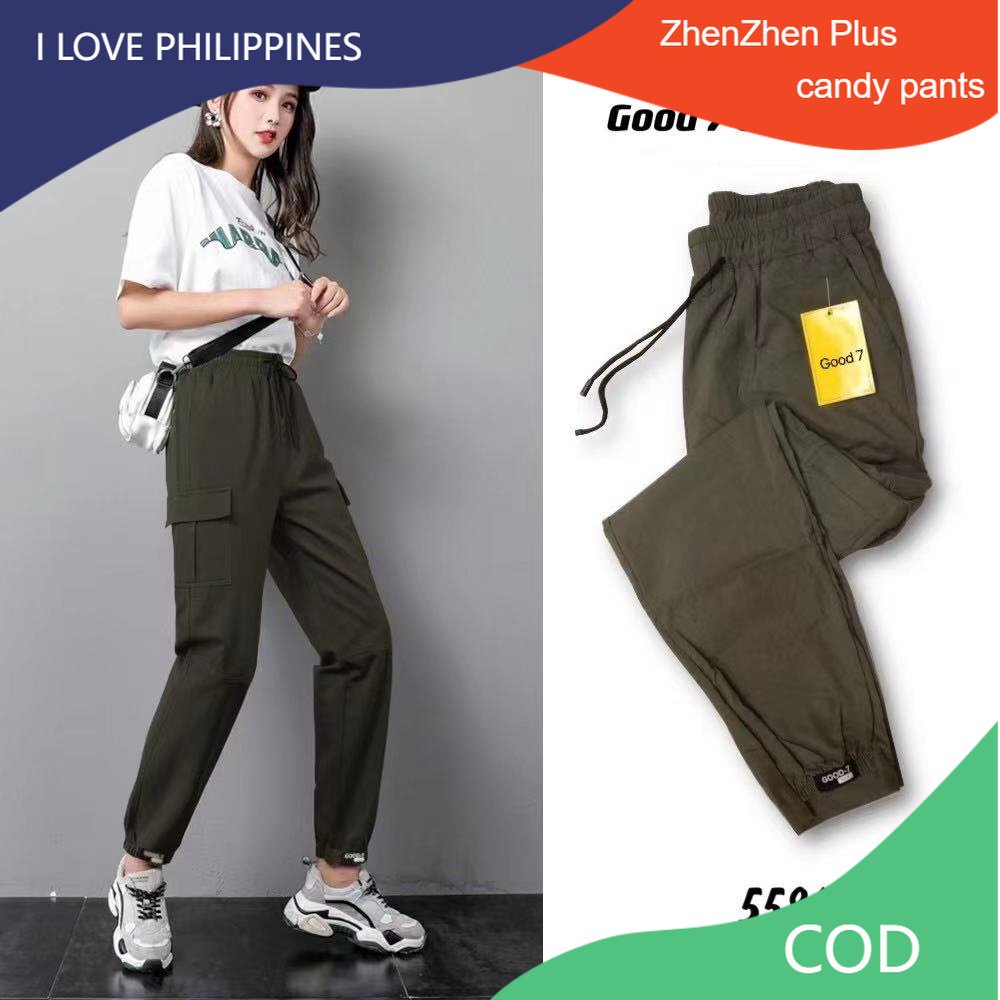 cargo pants for women stretchable plain pants | Shopee Philippines