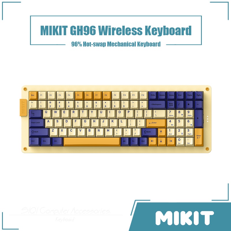 MIKIT GH96 Wireless Mechanical Keyboard Hot-swap RGB Bluetooth 5.1 ...