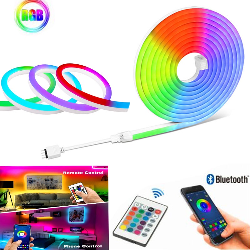 1 set RGB Bluetooth 24 keys 16 color LED Neon 220V 1/2/3/4/5m with ...
