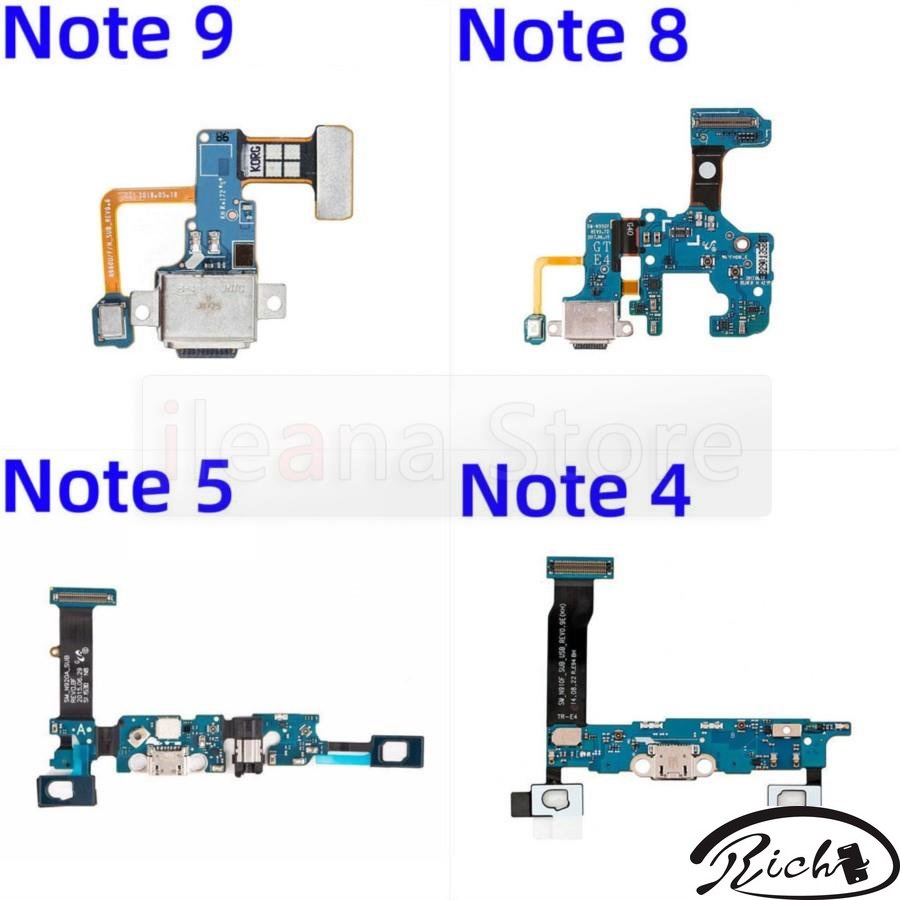 USB Fast Charging Charger Sub Board Mic Dock Flex Cable For Samsung Galaxy Note 4 5 8 9 N910c ...