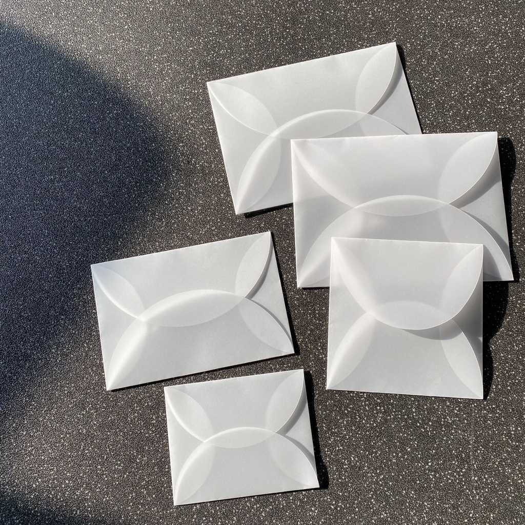 10Pcs Translucent Sulfate Paper Envelopes for Wedding Invitations ...