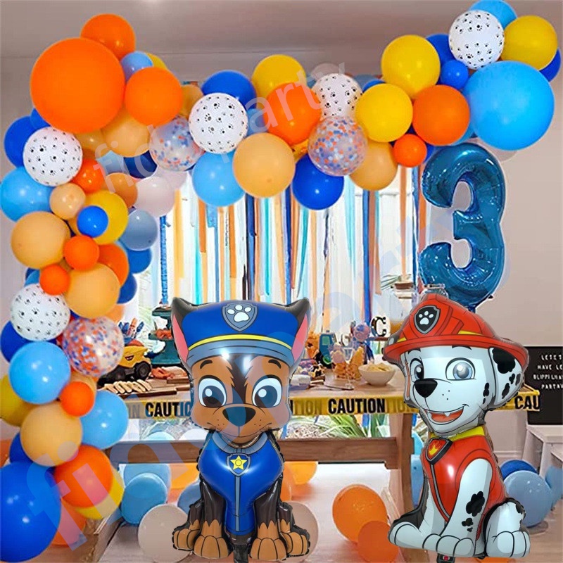 70pcs Paw Patrol Balloons Party Set 32inch Number Balloon Latex Balloon Baby Shower Birthday ...