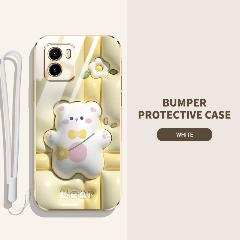 Vivo Y15A Y15S Y01 V2120 V2134 Case Cute puppy 3D vision Full lens ...