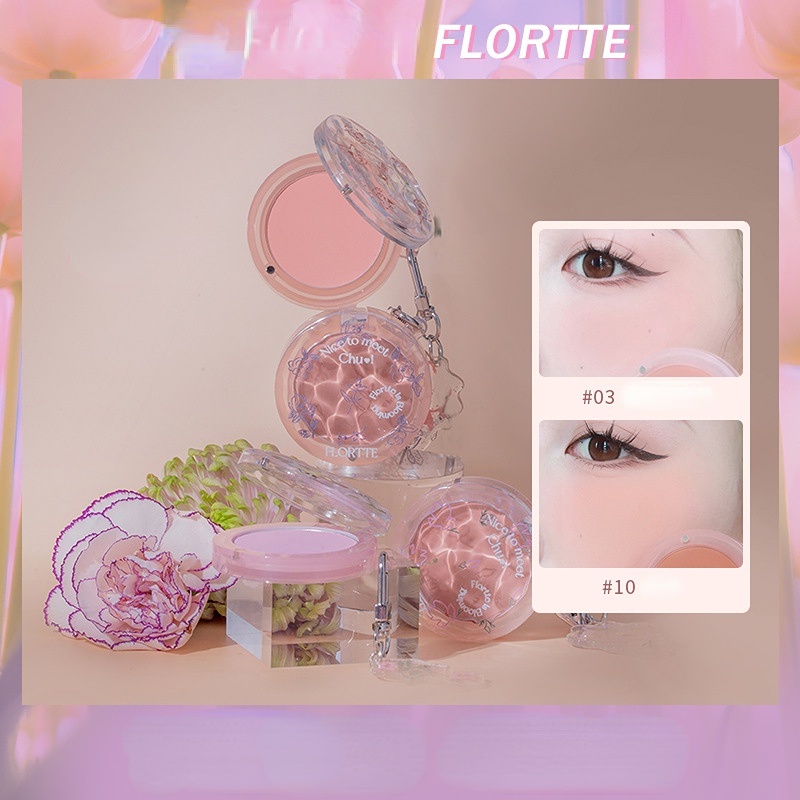 FLORTTE Flower Loria First Kiss Blush Lasting Delicate Sun Red Natural ...