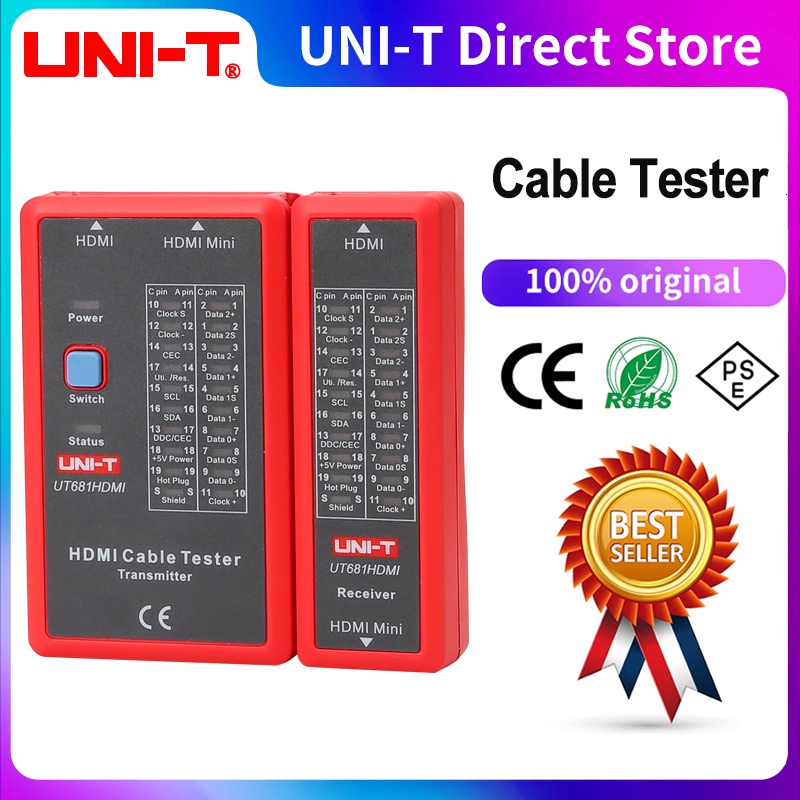 UNI-T UT681HDMI Cable Tester Network Cable Tester LED Status Display ...