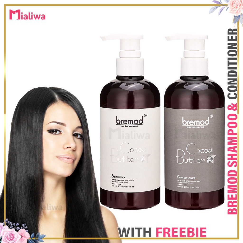 Bremod Cocoa Butter Shampoo & Conditioner Set, Scalp Repair Anti ...