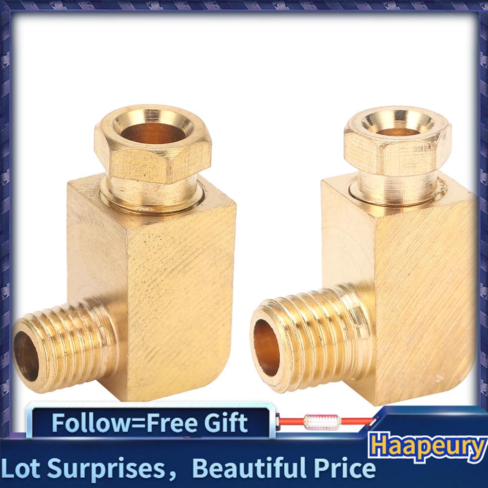 Haapeury Brass 90 Degree Elbow Compression Tube Pipe Fitting Connector Adapter for Oil ...