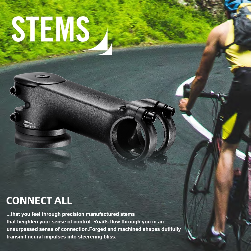 RYET Road Bike Stem with Aero Spacers 3D Forged Racing Bicycle Stem -10 ...