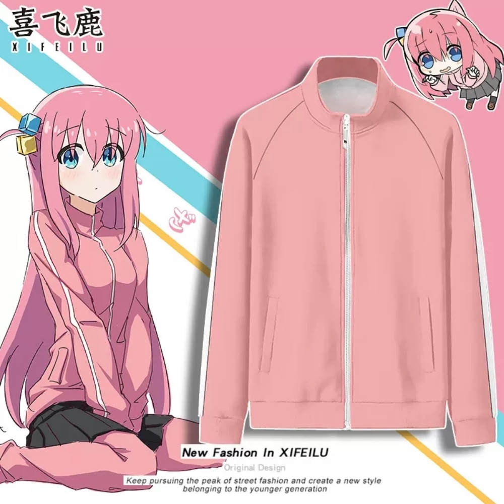 Bocchi The Rock! Gotou Hitori Cosplay Costumes Pink Jacket Halloween ...