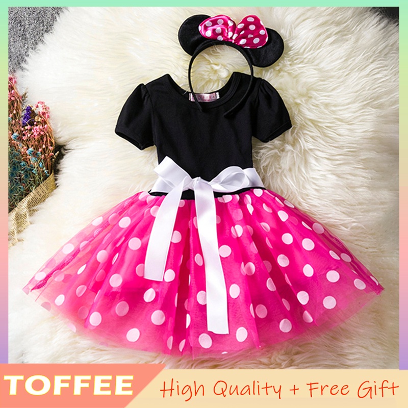 Minnie Mickey Mouse Spot Sweet Red Pink TUTU Dress For Baby Girl ...