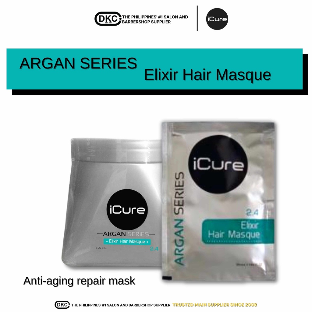 iCure Argan Series Elixir Hair Mask for Dry and Damaged Hair Treatment ...