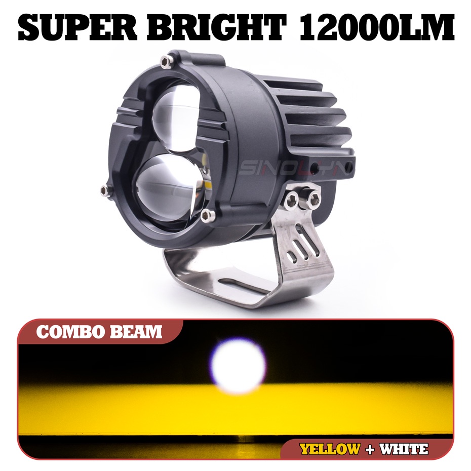 3" Dual Color LED Work Light Bar 140W Super Bright Spot Flood Combo ...
