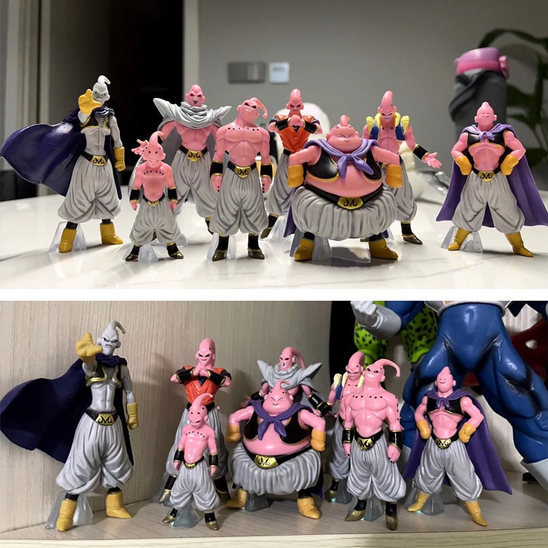 8pcs Set Anime Dragon Ball Z Gk Super Saiya Figure Majin Buu Boo Full ...