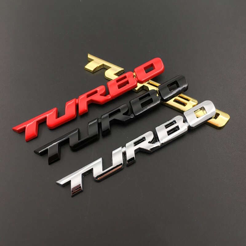 Car 3D Metal Chrome Zinc Alloy Modified Turbocharged Turbo Metal ...
