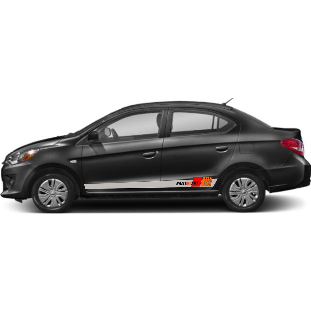 x2 Mitsubishi Mirage Ralli Art Side Decals / Machine Cut Vinyl | Shopee ...