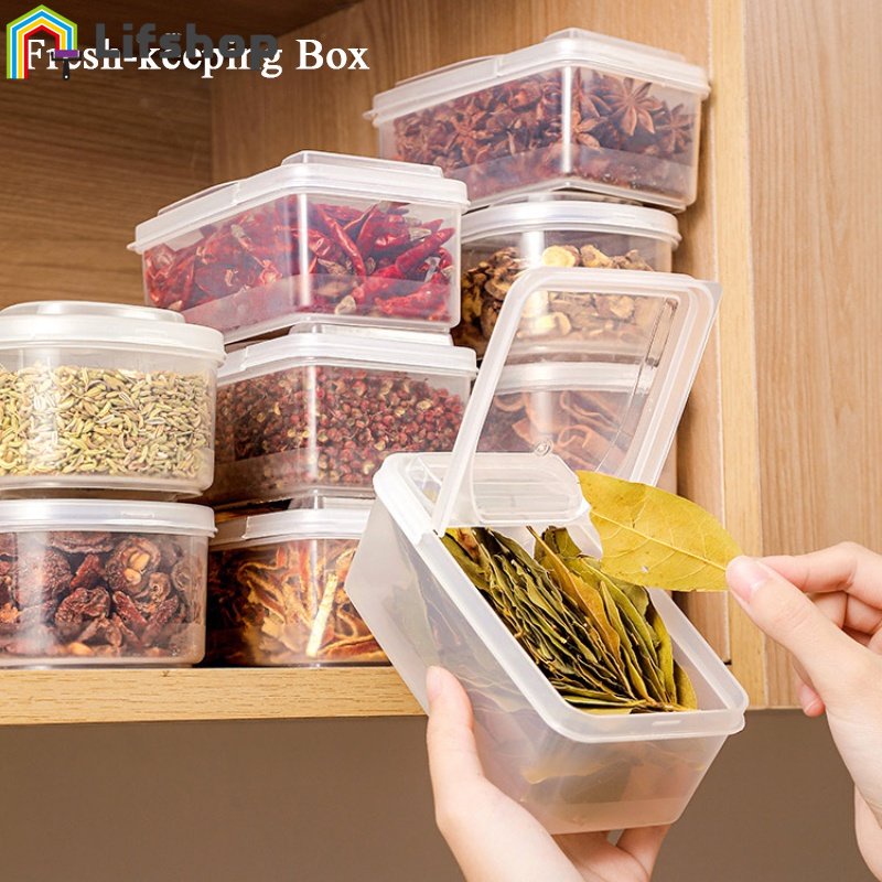 Portable Flip Storage Box Kitchen Spice Preservation Box Food Seasoning ...