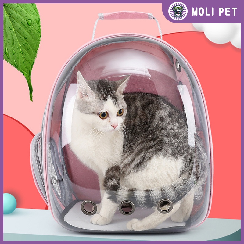 MOLI Panoramic Transparent Cat Cage Portable Outing Pet Bag Breathable ...