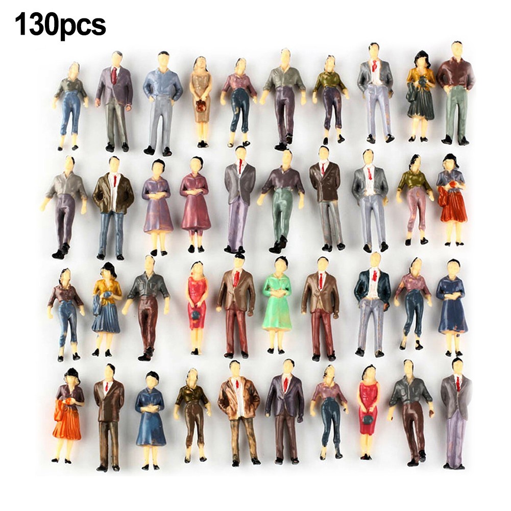130 Pcs O scale 1:50 Painted Figures People Passenger Different Poses ...