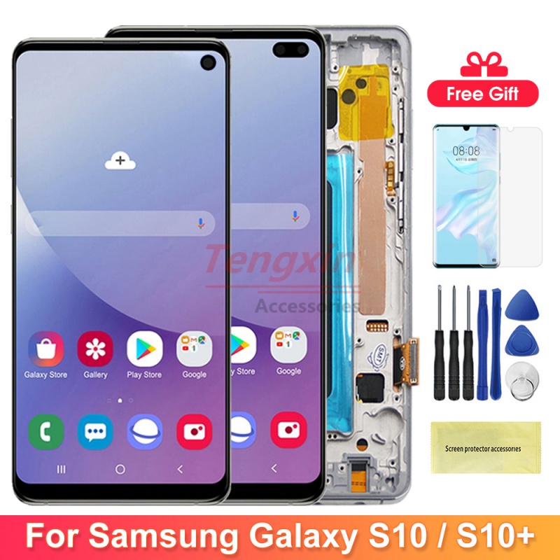tft S10+ Screen Replacement, for Samsung Galaxy S10 Plus G975F Lcd ...