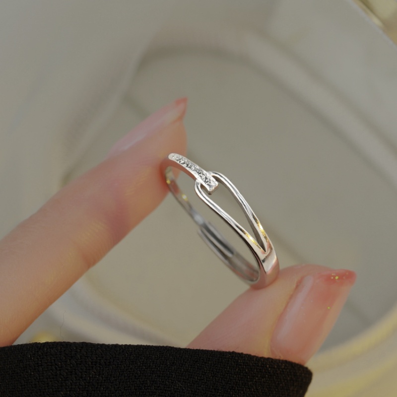925 Silver Simple Ring Women's New Stylish Opening Ring Accessories Gift | Shopee Philippines